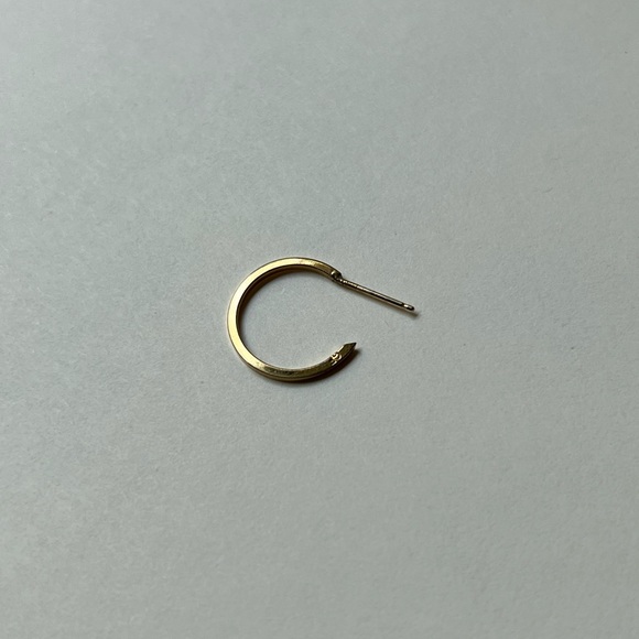 Vintage | Jewelry | Single 4k Gold Filled Hoop Earring Half Hoop On ...